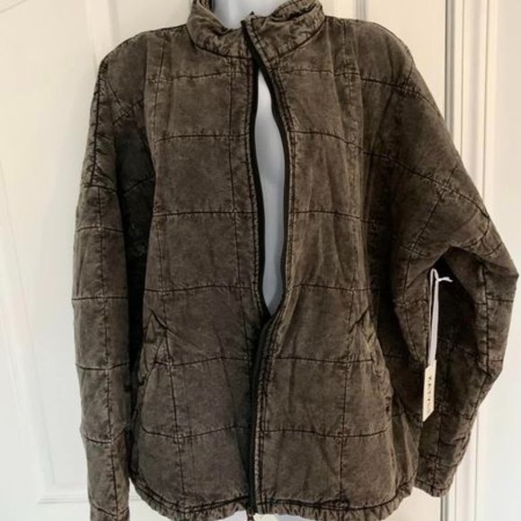 Katydid | Jackets & Coats | Charcoal Grey Quilted Jacket | Poshmark